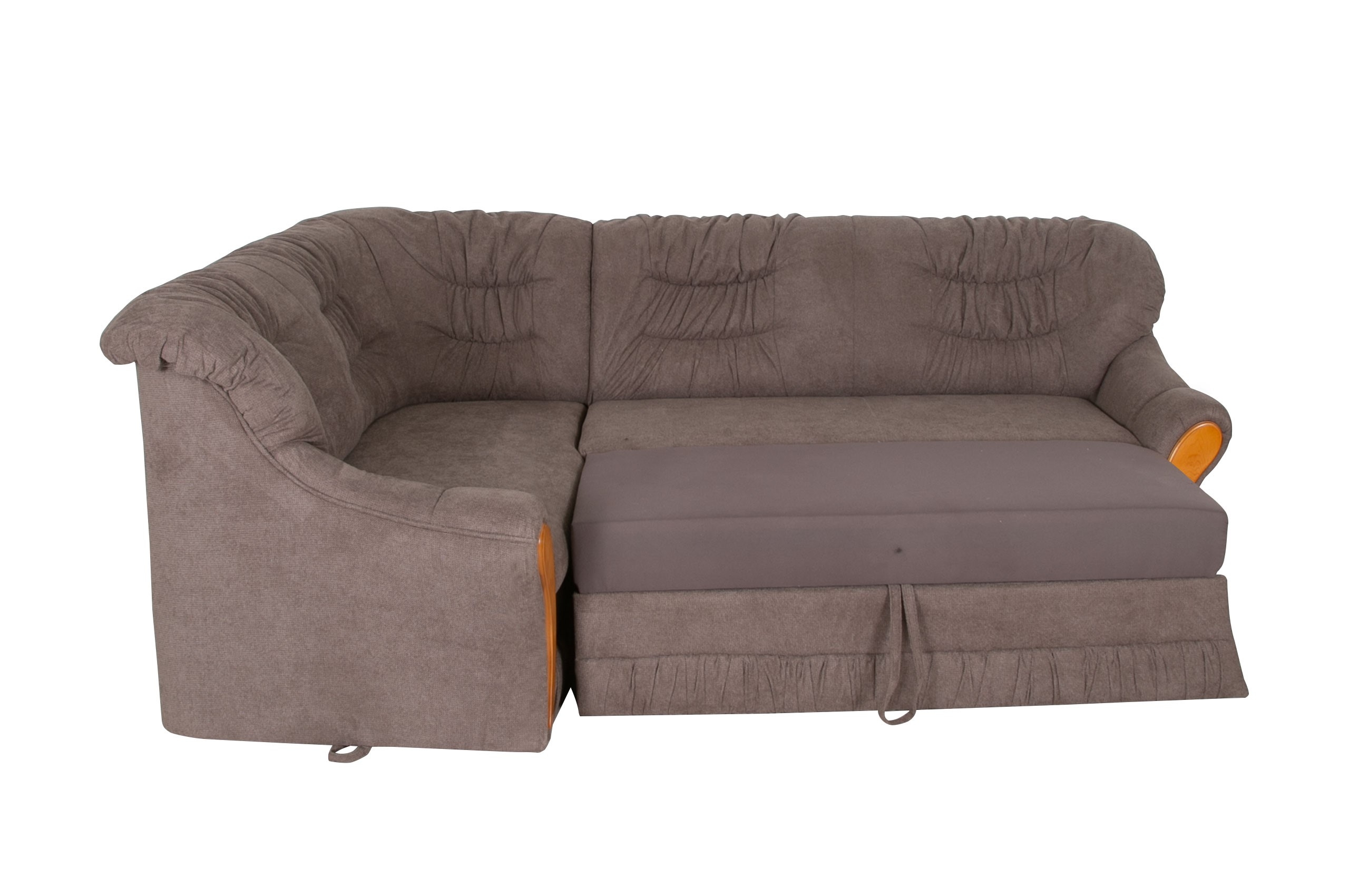 Sofa L-Form Olimp links - mit Schlaffunktion - Hellbraun | Sofas zum ...