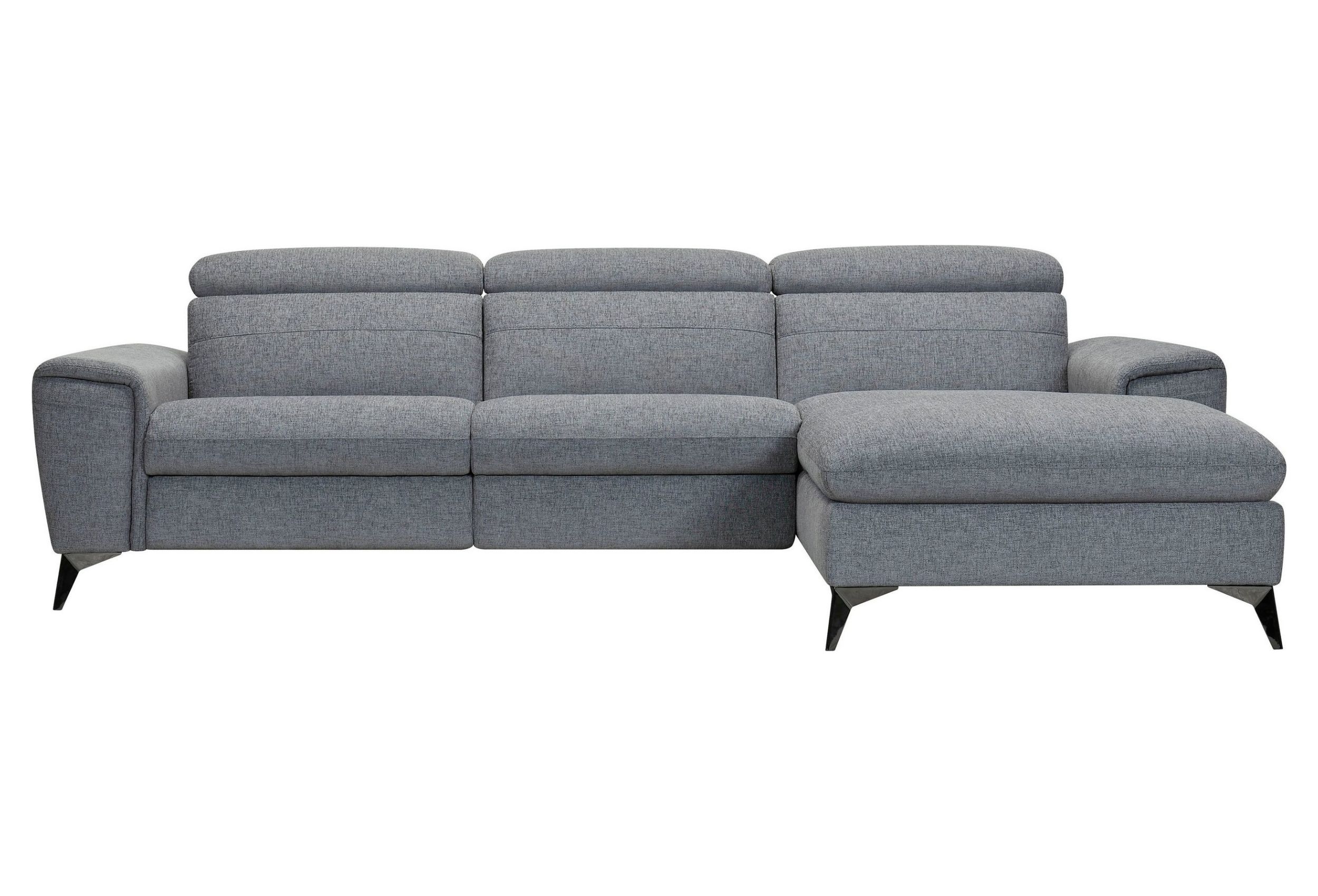 Eckcouch Theron rechts - mit Relax - Dunkelgrau | Sofas zum halben Preis